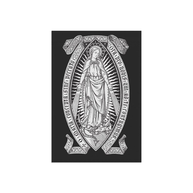 Our Lady of the Miraculous Medal Black Garden & House Flag, Catholic ...