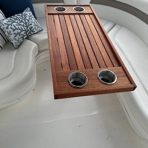 Mahogany Cockpit Boat Table With Teak Oil Finish - Etsy