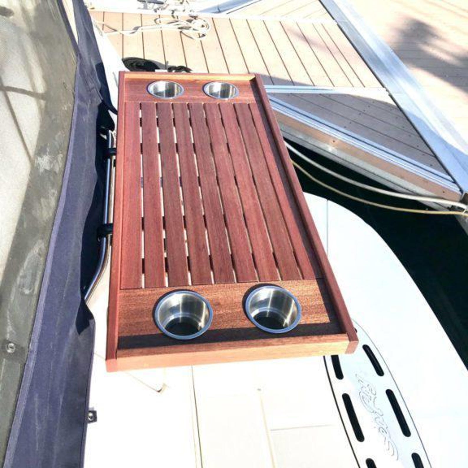 Mahogany Transom Boat Table With Teak Oil Finish - Etsy