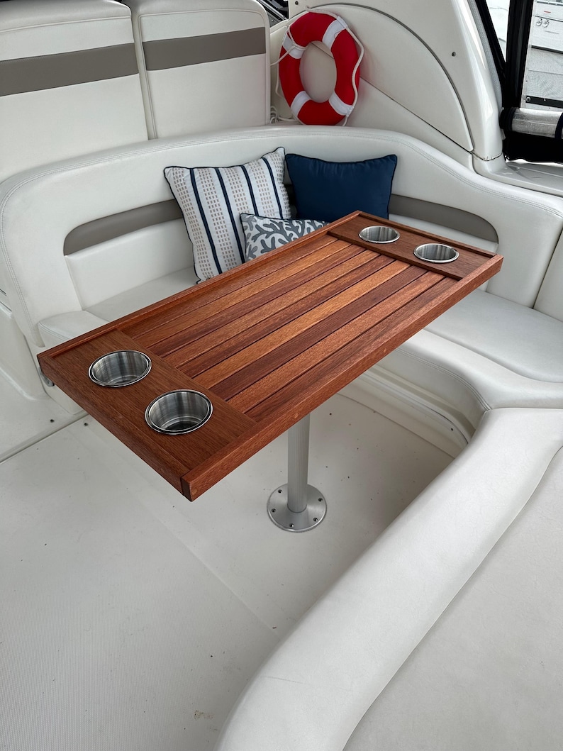 Mahogany Cockpit Boat Table With Teak Oil Finish - Etsy