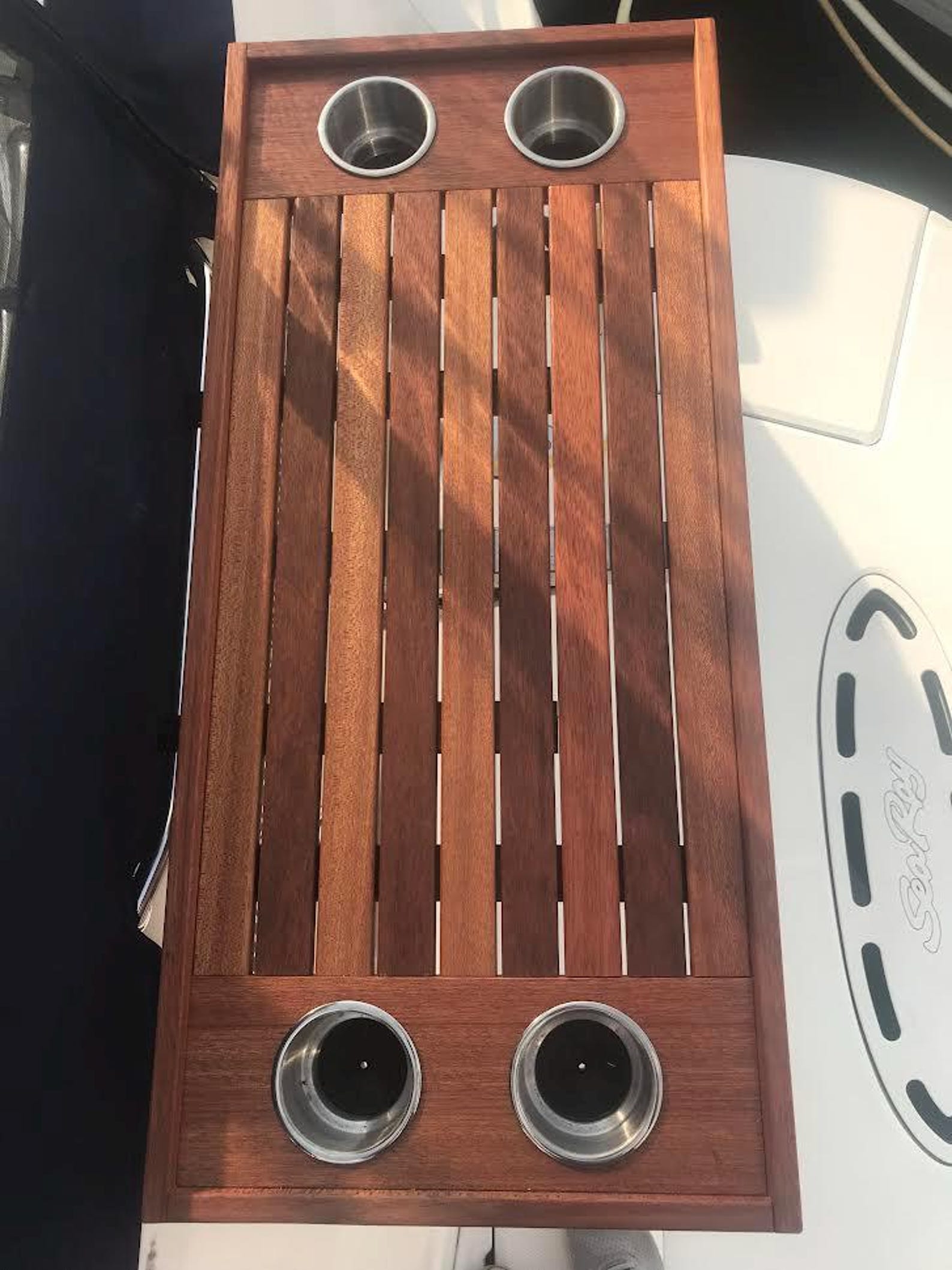 Mahogany Transom Boat Table With Teak Oil Finish - Etsy