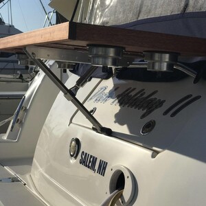 Mahogany Transom Boat Table With Teak Oil Finish - Etsy