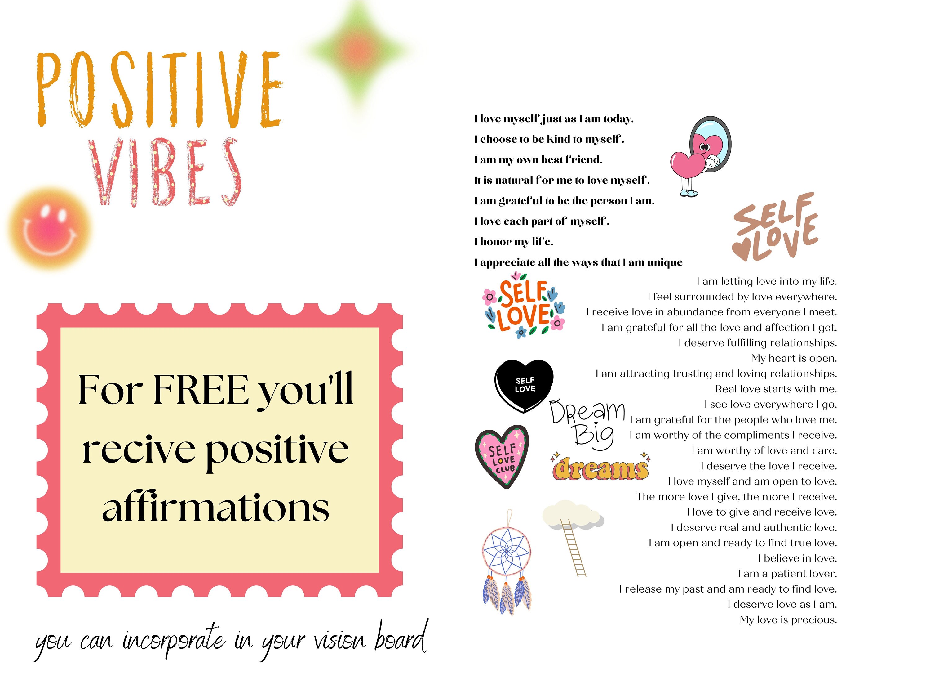 2023 Vision Board Printables 2023 Vision Board Clip Art 300 - Etsy