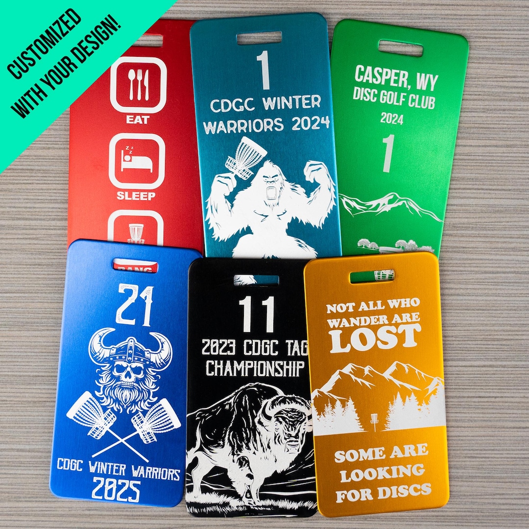 Custom Metal Disc Golf Bag Tags / Buddy Tags / League Tags (heavy Duty ...