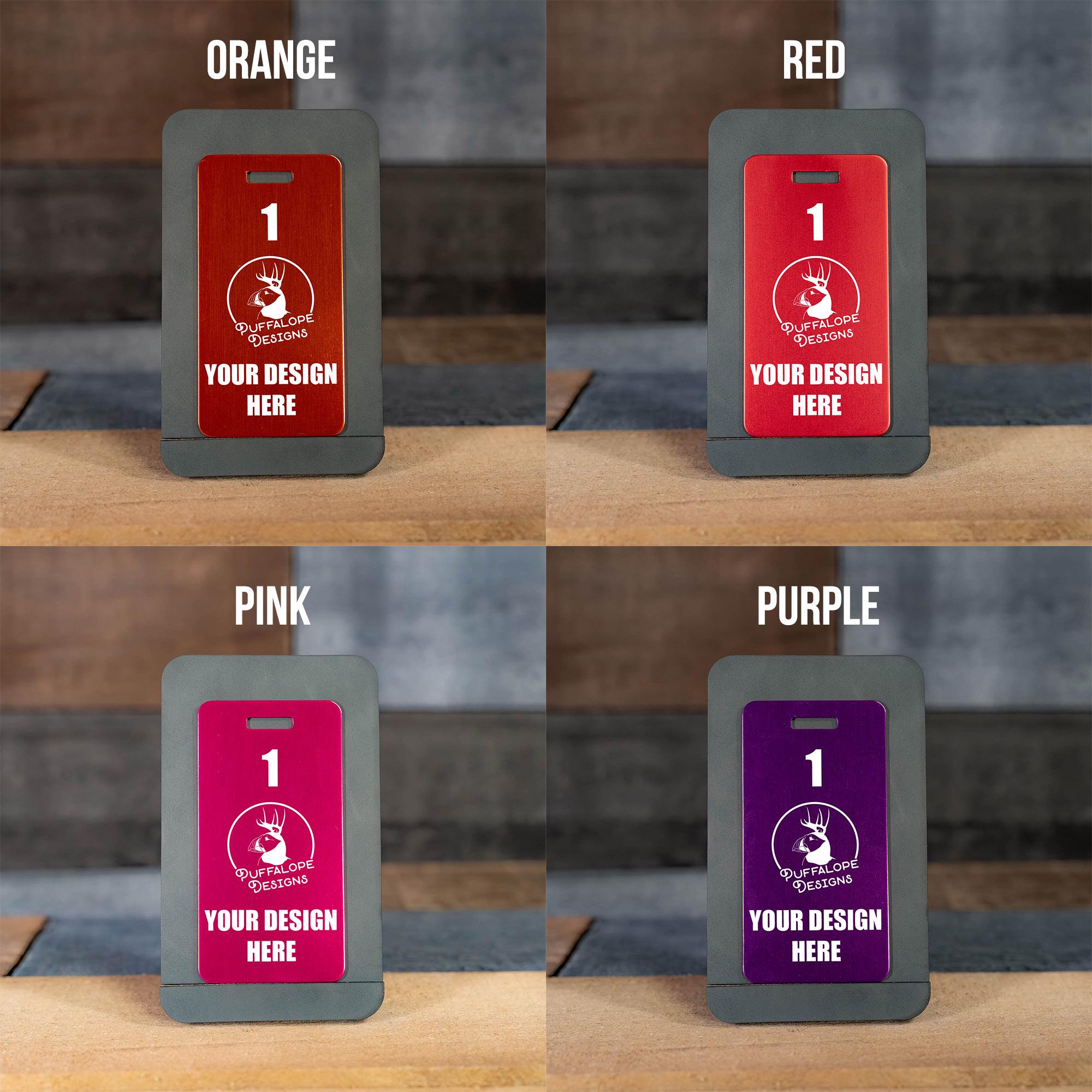 Custom Anodized Aluminum Disc Golf Bag Tags: Double-sided Engraved Tags ...