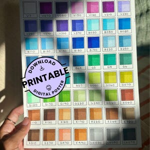 Color Swatch Printable PDF, for Markers, Paints, Pencils and More! - Etsy