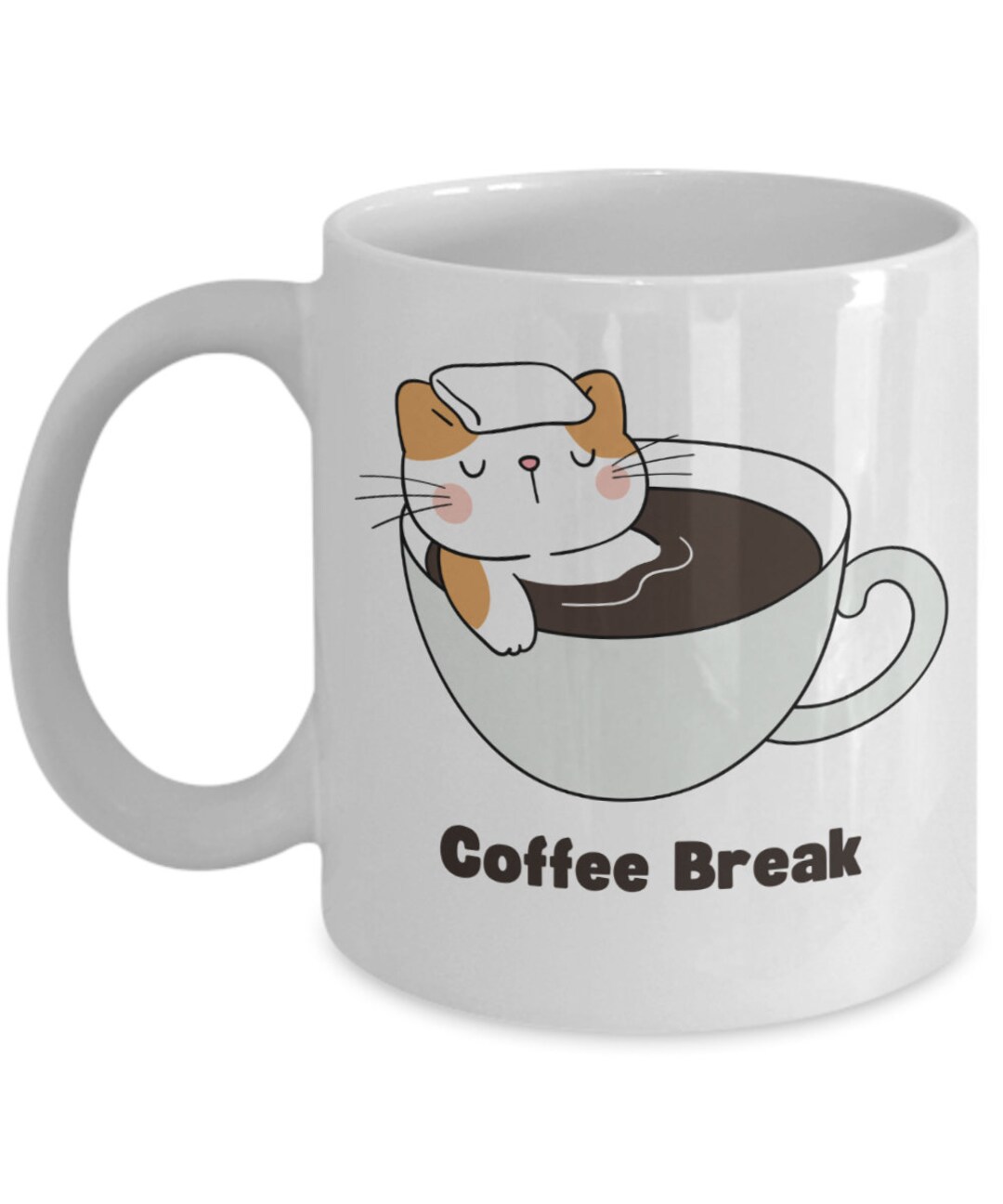 Coffee Break Cat Cup, Coffee Break Cat Mug, Cat Lover's Coffee Cup, Cat ...