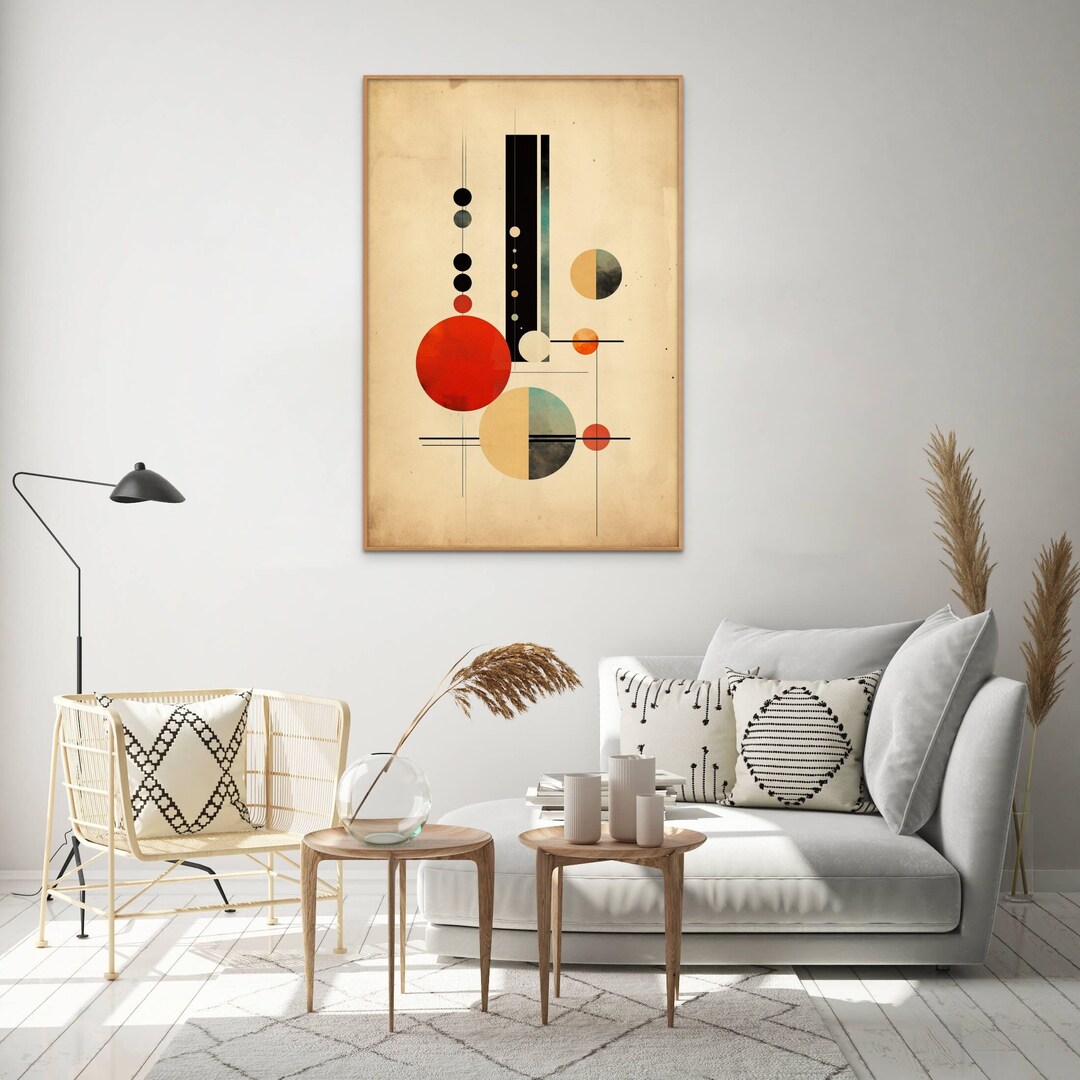 Retro Vintage Abstract Art Printable | Instant Download | Geometric ...
