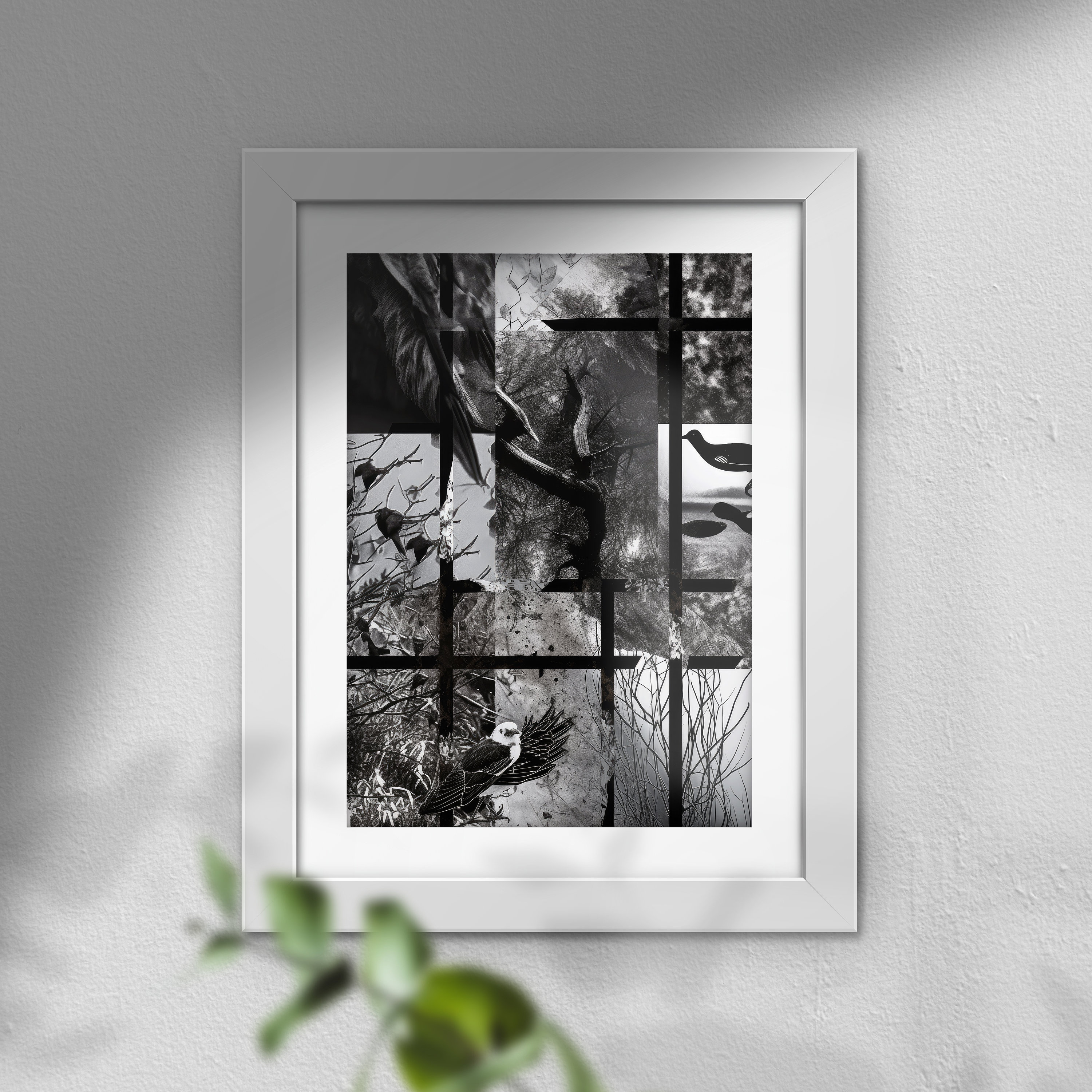 Black and White Abstract Bird Printable Bird and Nature Drawing ...
