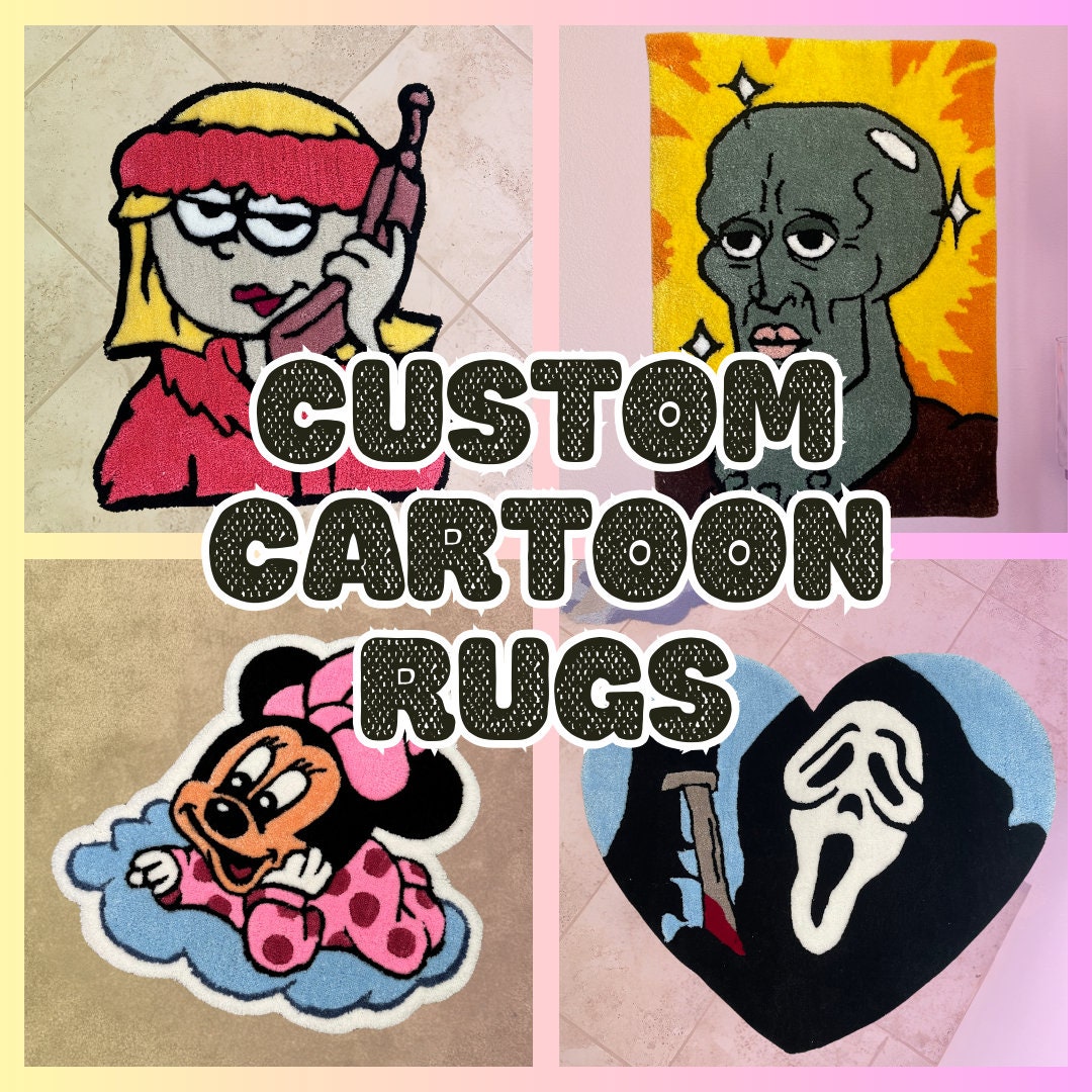 Custom Cartoon Tufting Rug Cartoon Character Tufted Rug 90s Rug ...