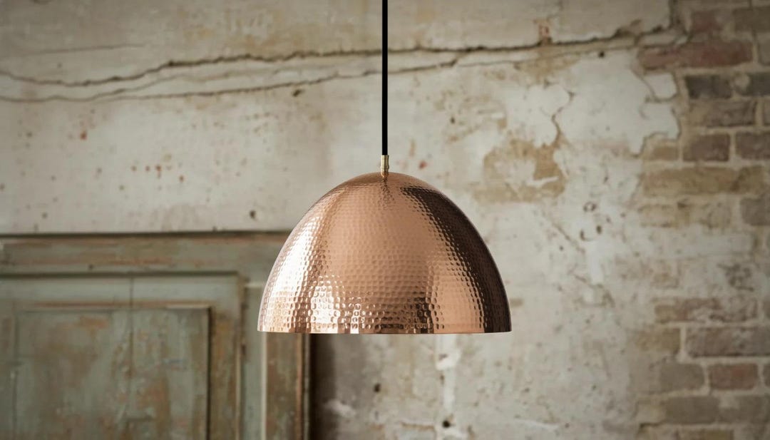 Rustic Copper Hanging Lamp, Farmhouse Kitchen Island, Moroccan Lamp ...