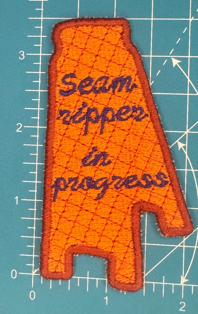 Caution Sign Patch, Seam Ripper in Progress - Etsy