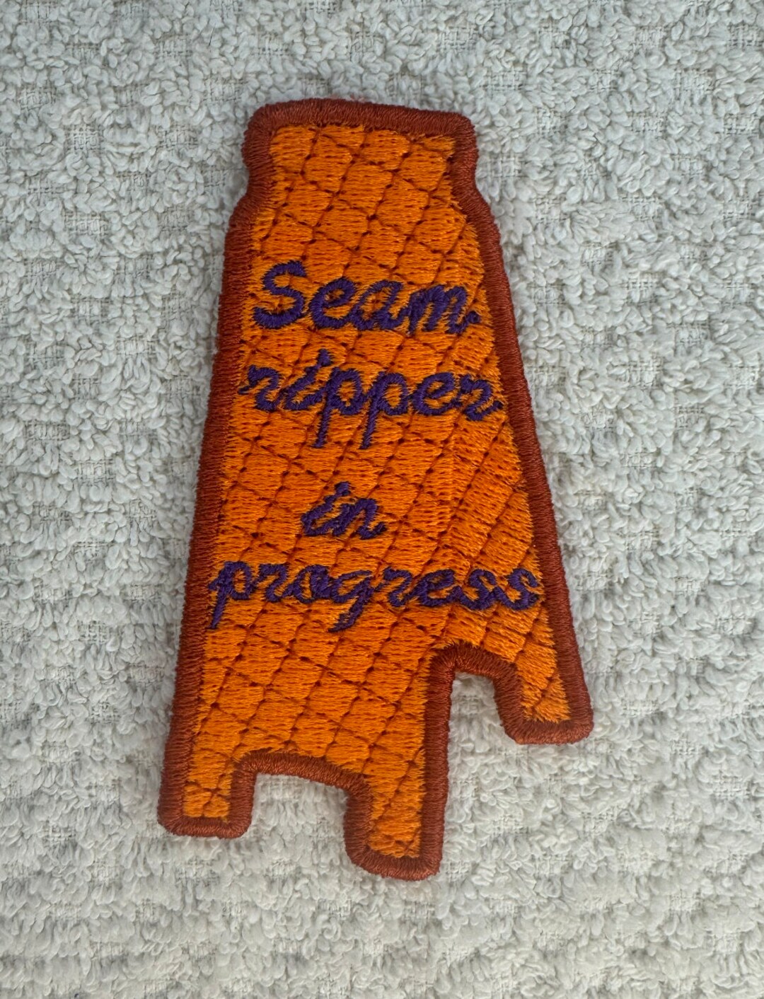 Caution Sign Patch, Seam Ripper in Progress - Etsy