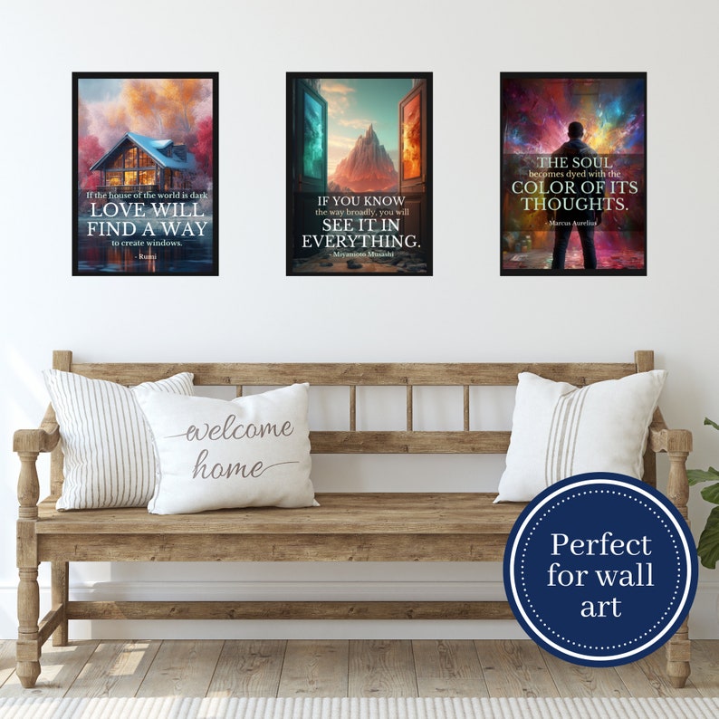 Motivational Wall Décor Home & Office Inspirational Philosophy Matte ...