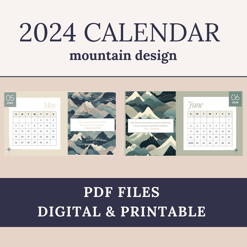 2024 Calendar and Monthly Planner - 5 Bonus Weekly Planners - Landscape ...