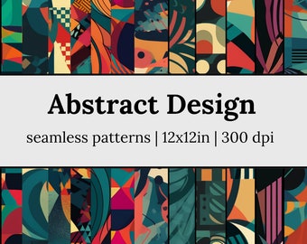 SEAMLESS Patterns - Ink Swirls Design - Abstract - Digital Paper - 12 ...