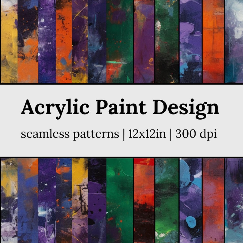 SEAMLESS Patterns - Acrylic Paint Design - Abstract - Digital Paper ...