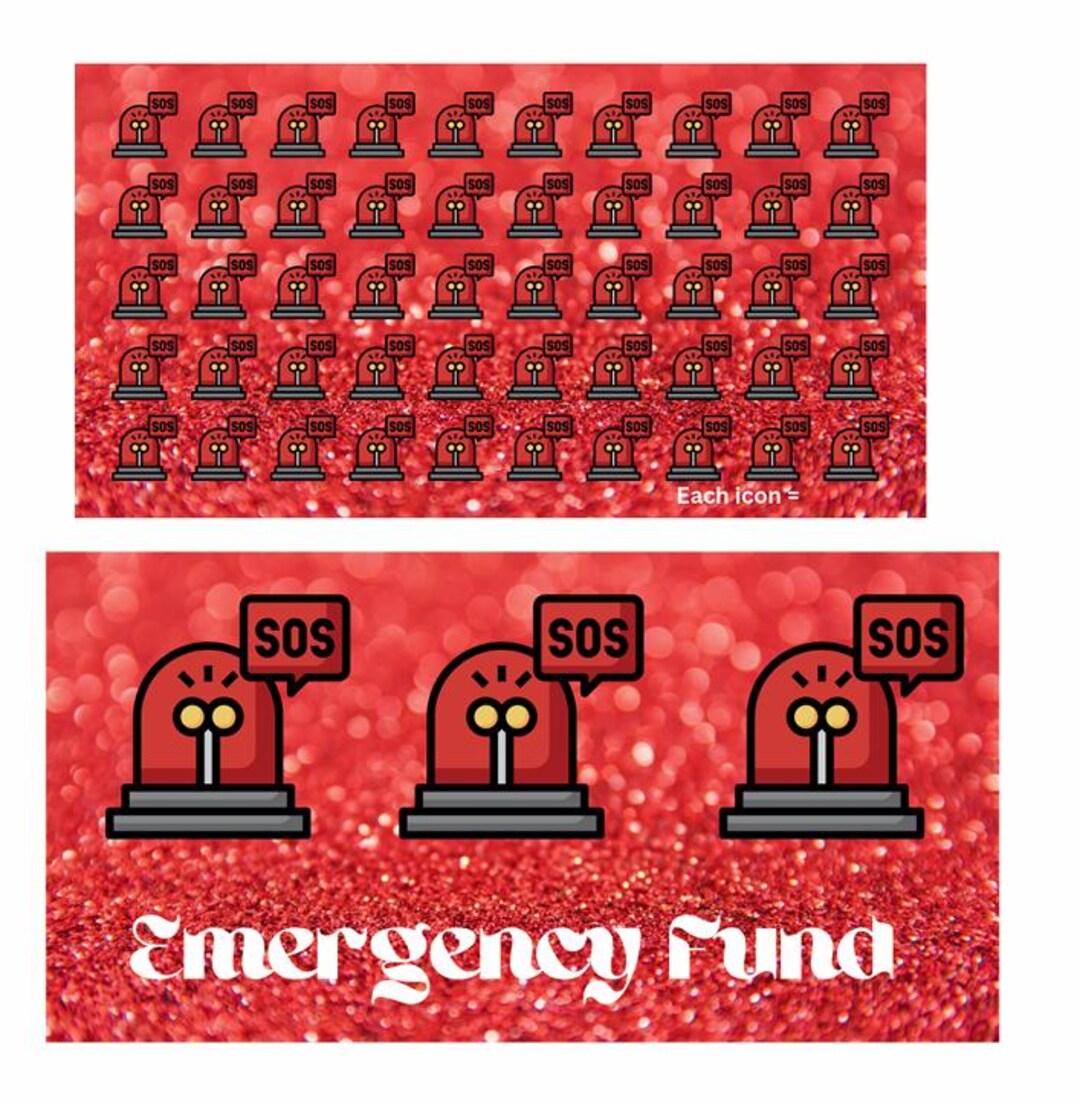 Digital Download Emergency Fund Envelope Insert & Tracker - Etsy
