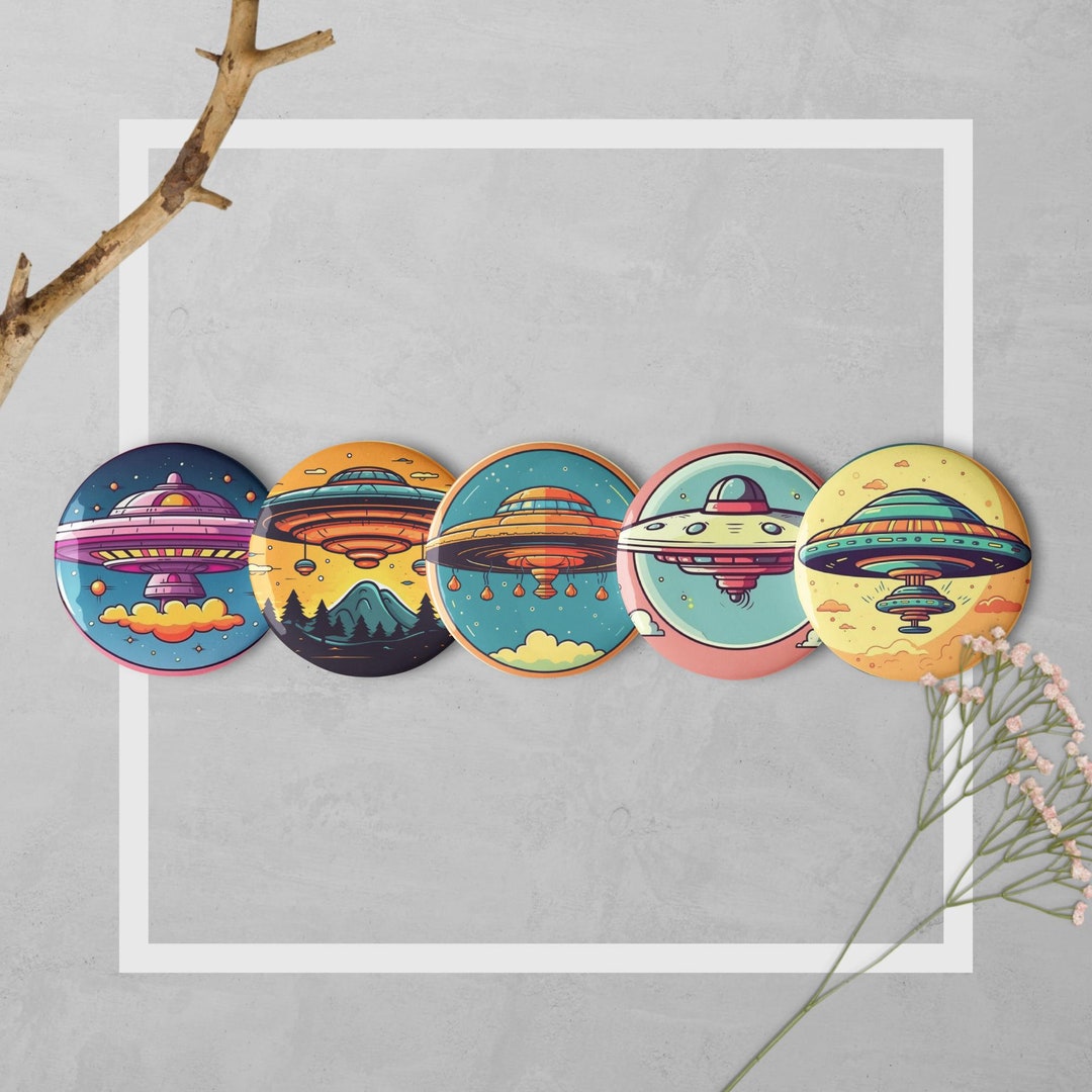 UFO PINS Alien Pins Hard Enamel Alien Spacecraft Alien Enamel - Etsy ...