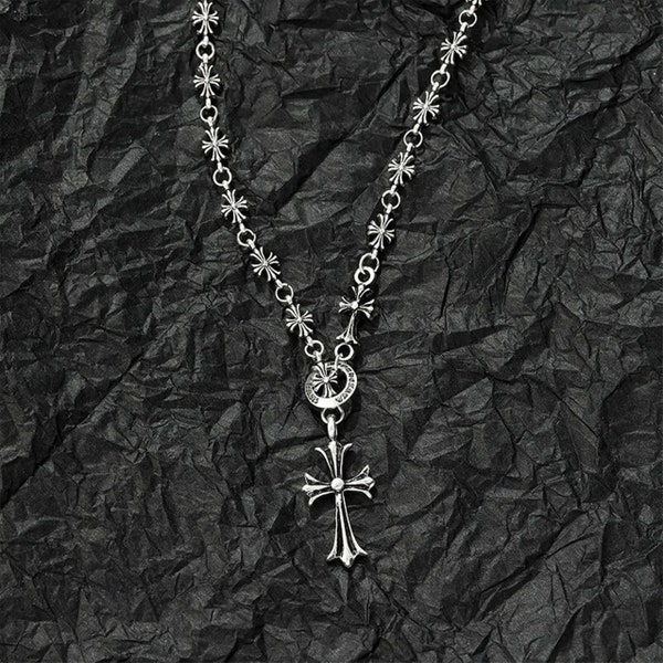 Y2k Gothic Cross Necklace - Etsy