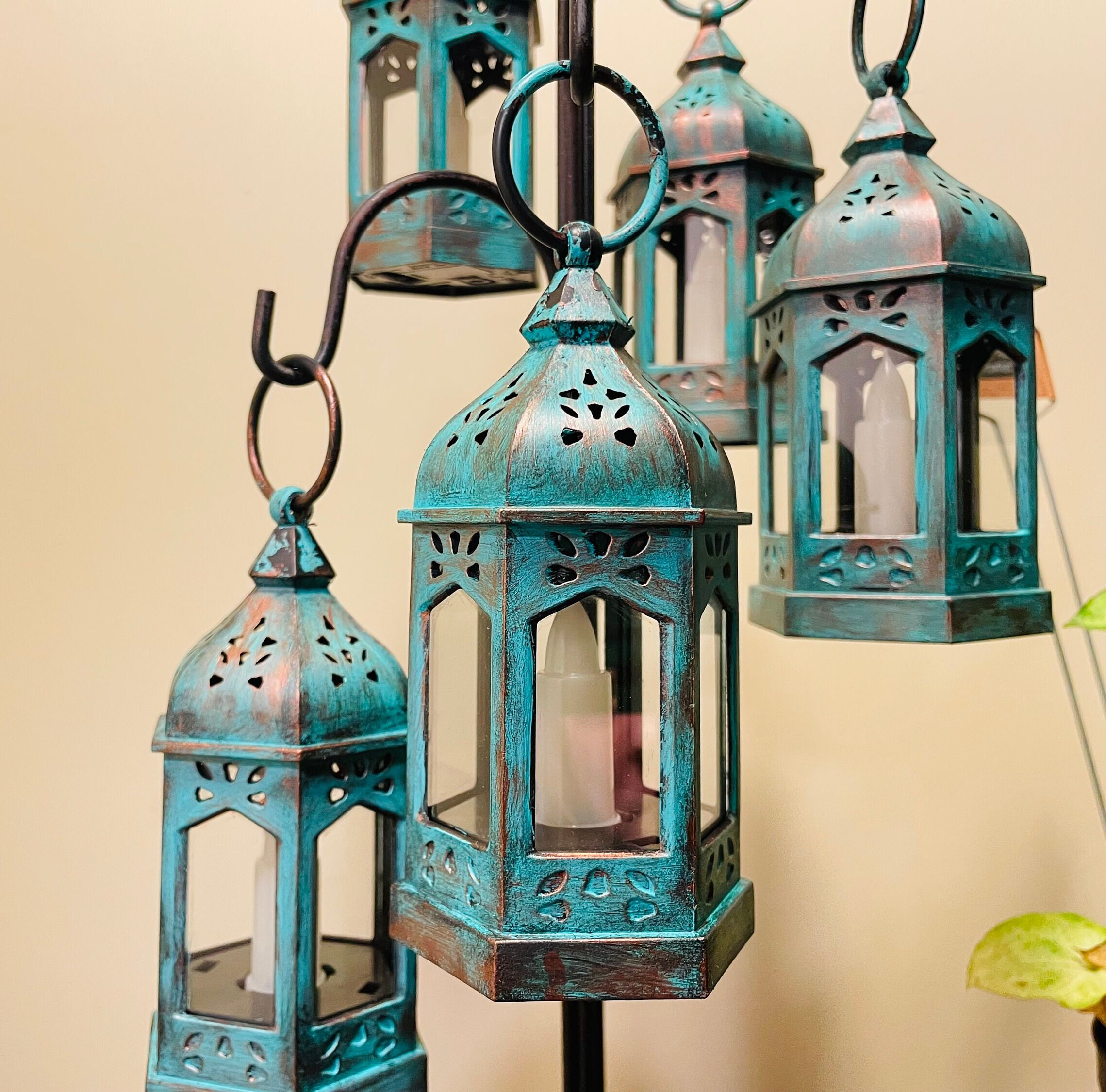 Hand Painted 5" Mini Flickering LED Lantern - Etsy