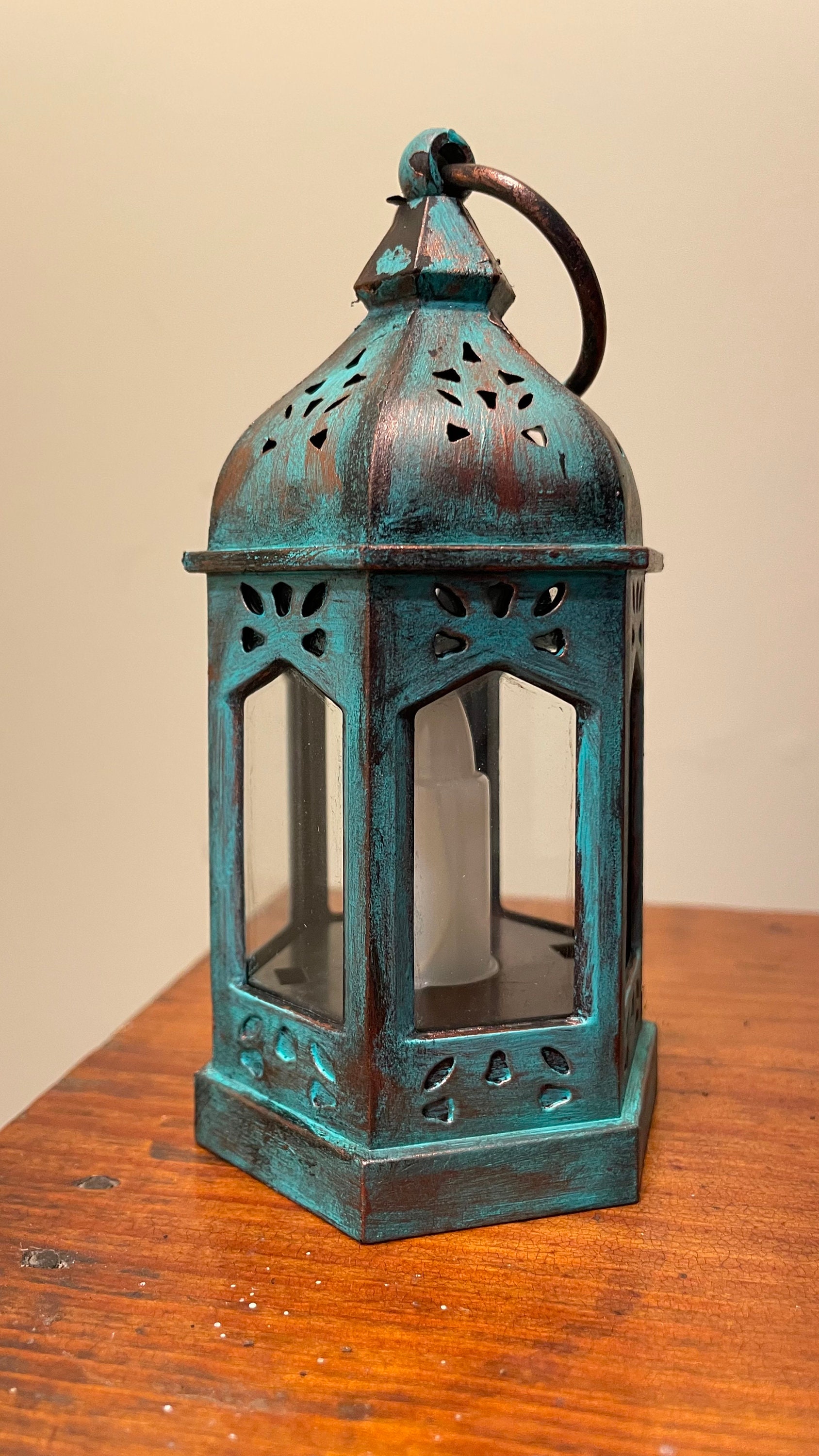 Hand Painted 5" Mini Flickering LED Lantern - Etsy
