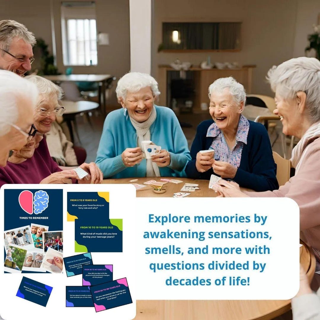 Times to Remember - Question Card Deck, Dementia Games, Memory Care ...