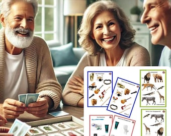 Which One Disappeared? Memory Cards for Adults and Seniors, Game for ...