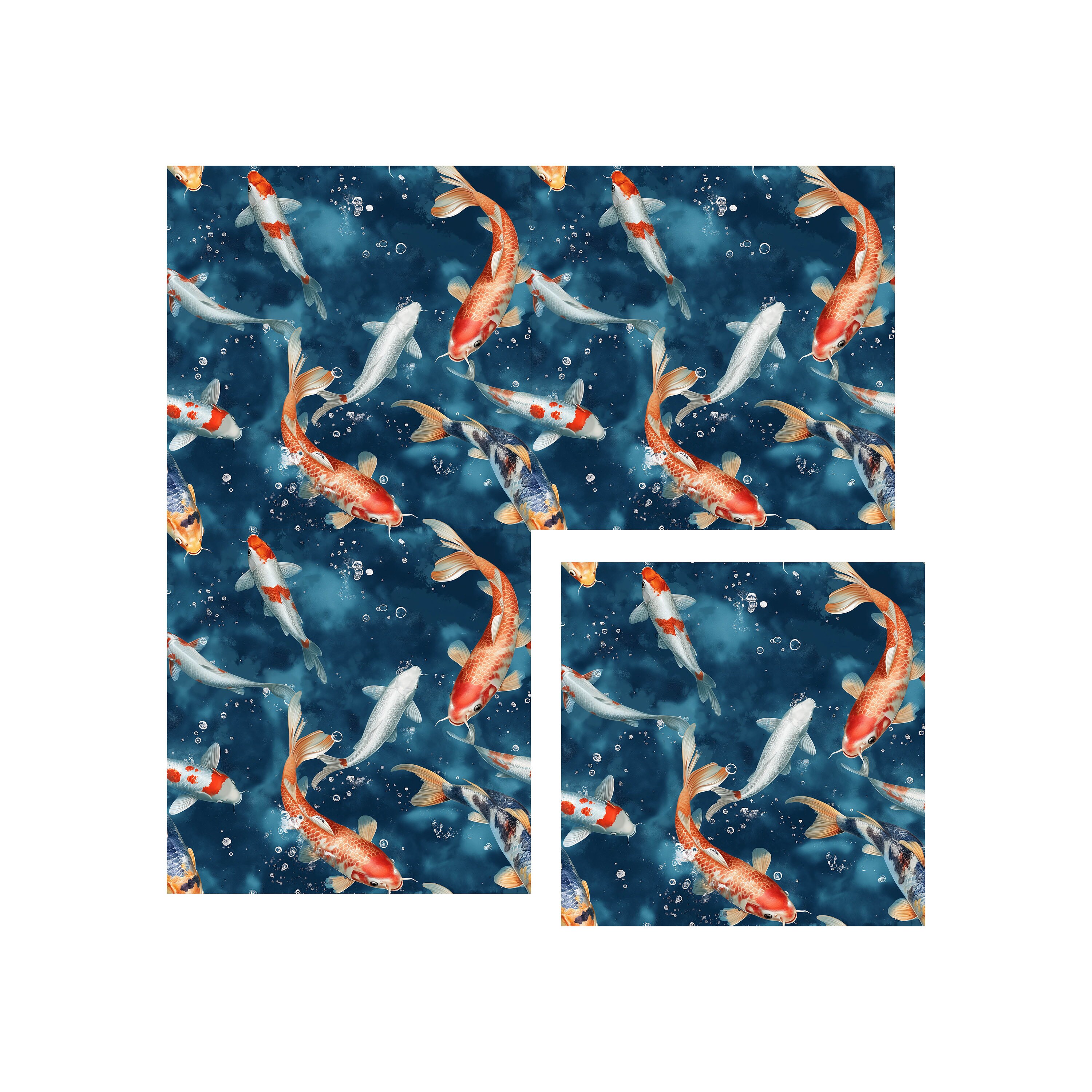 20 Koi Fish Seamless Patterns, Koi Fish Paper, Koi Fish Digital Paper ...