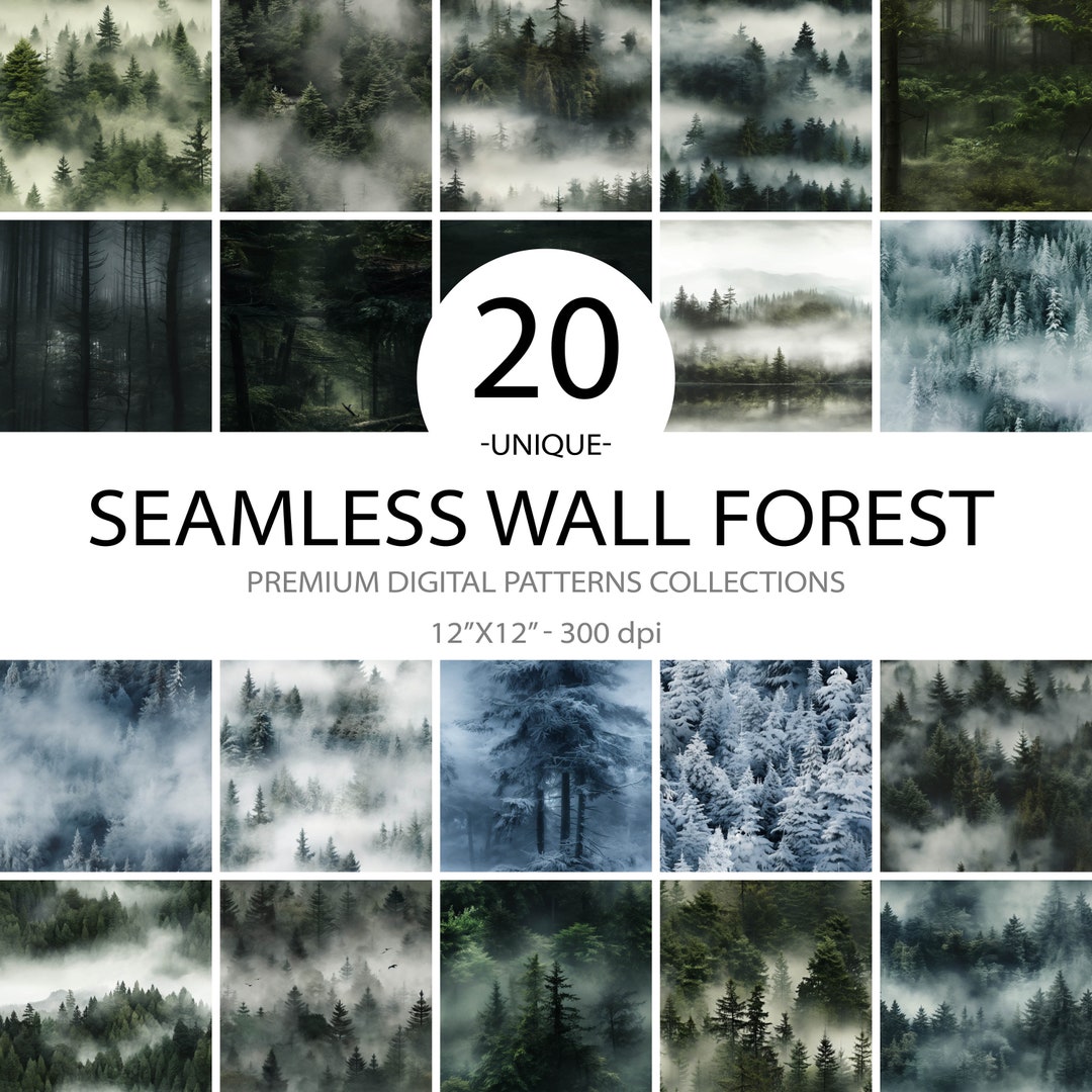 20 Forest Seamless Patterns, Forest Paper, Forest Digital Paper, Forest ...