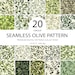 20 Olive Seamless Patterns, Olive Paper, Olive Digital Paper, Olive ...