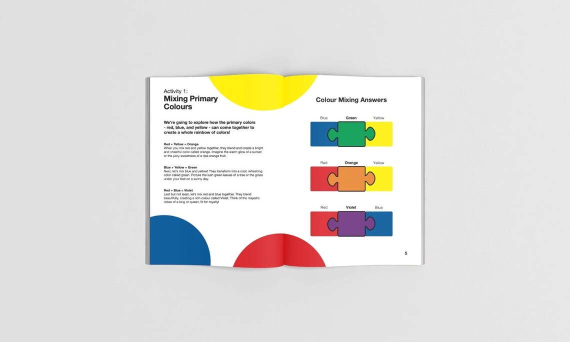 Color Theory Activity Sheets and Parent Handbook for Kids|digital ...