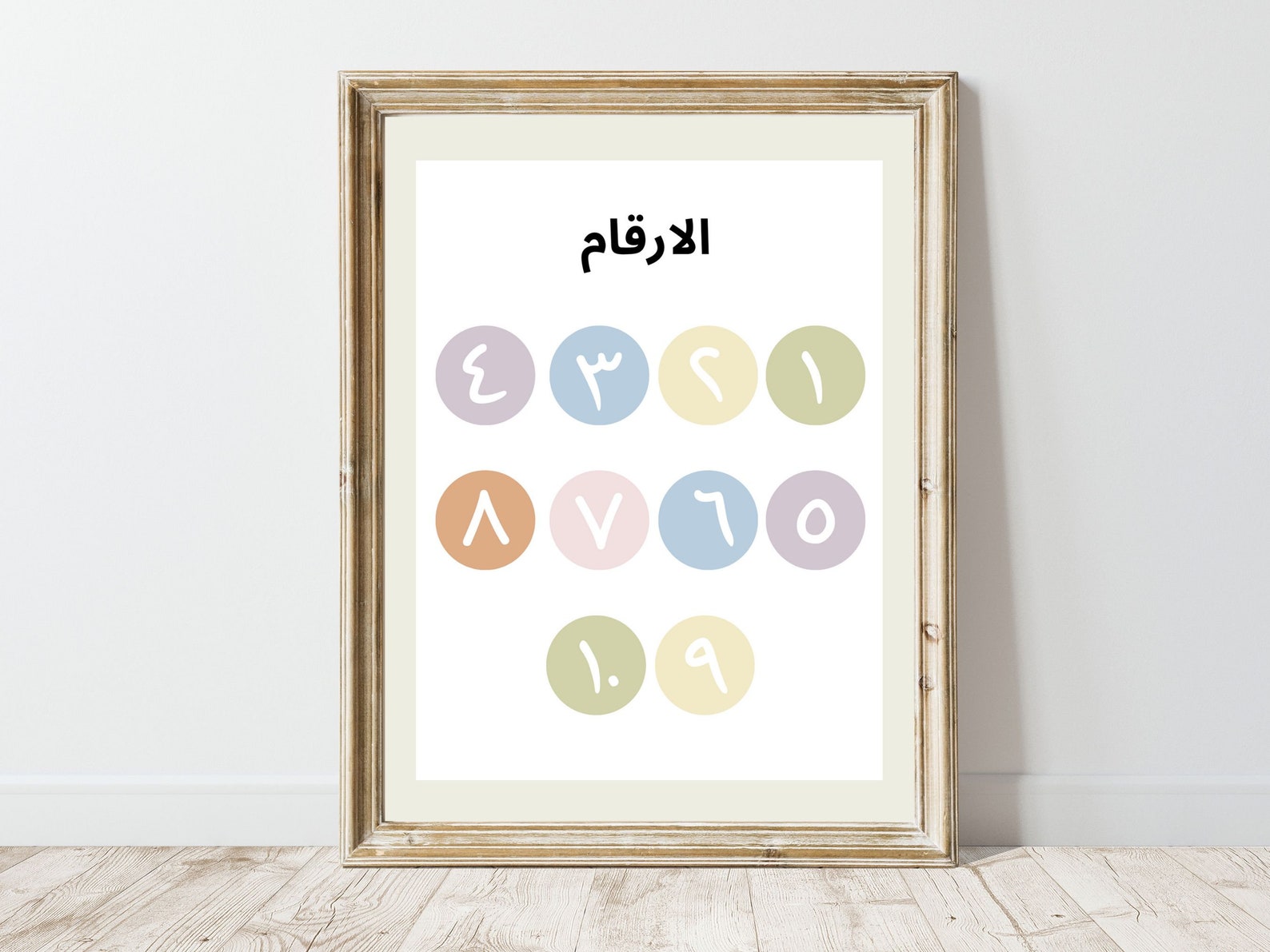 Arabic Number Chart for Kids, Arabic Educational Posters, Homeschool ...