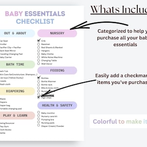 Baby Essentials Checklist, Newborn Essentials Checklist, Pregnancy ...