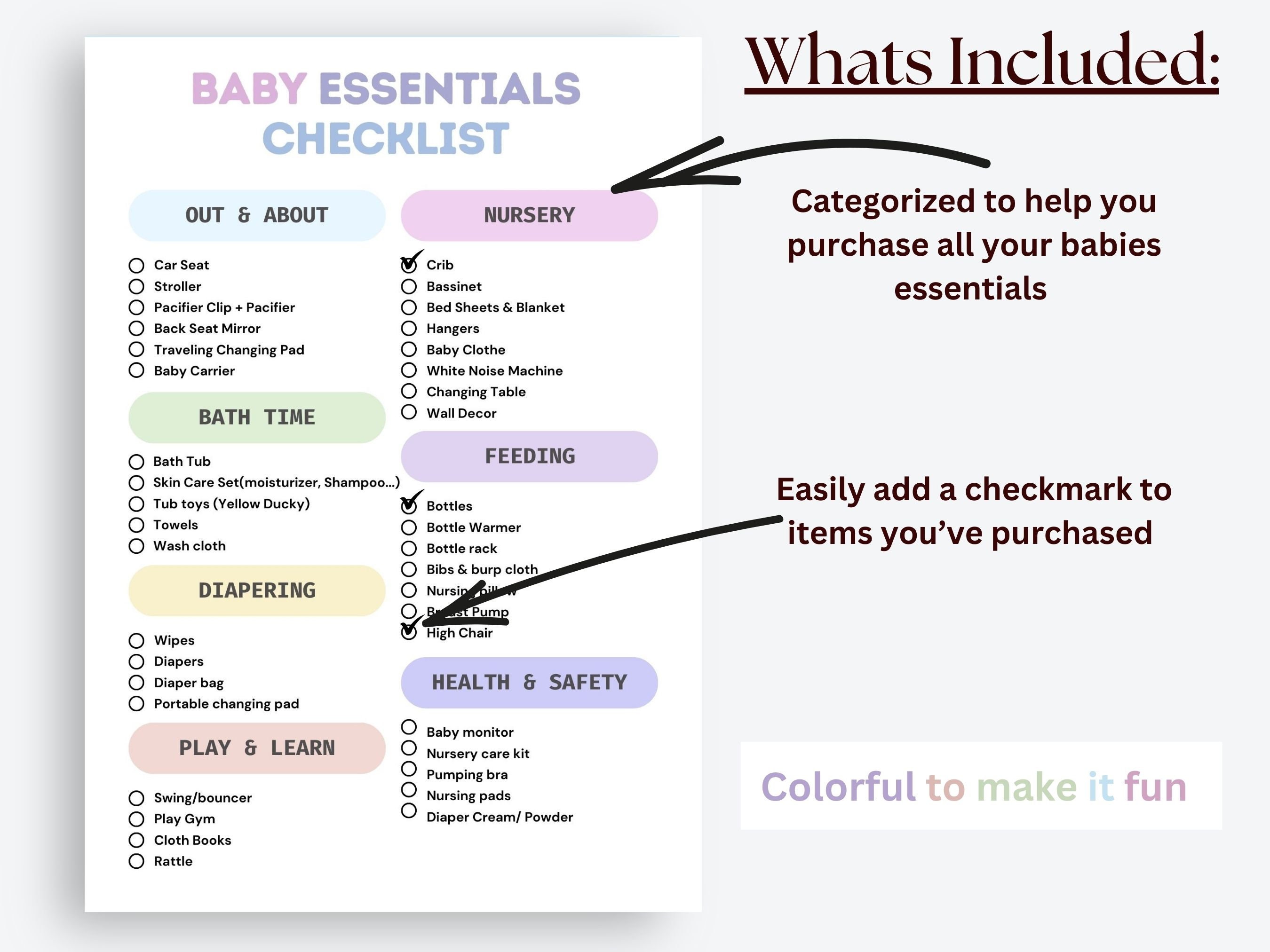 Baby Essentials Checklist, Newborn Essentials Checklist, Pregnancy ...