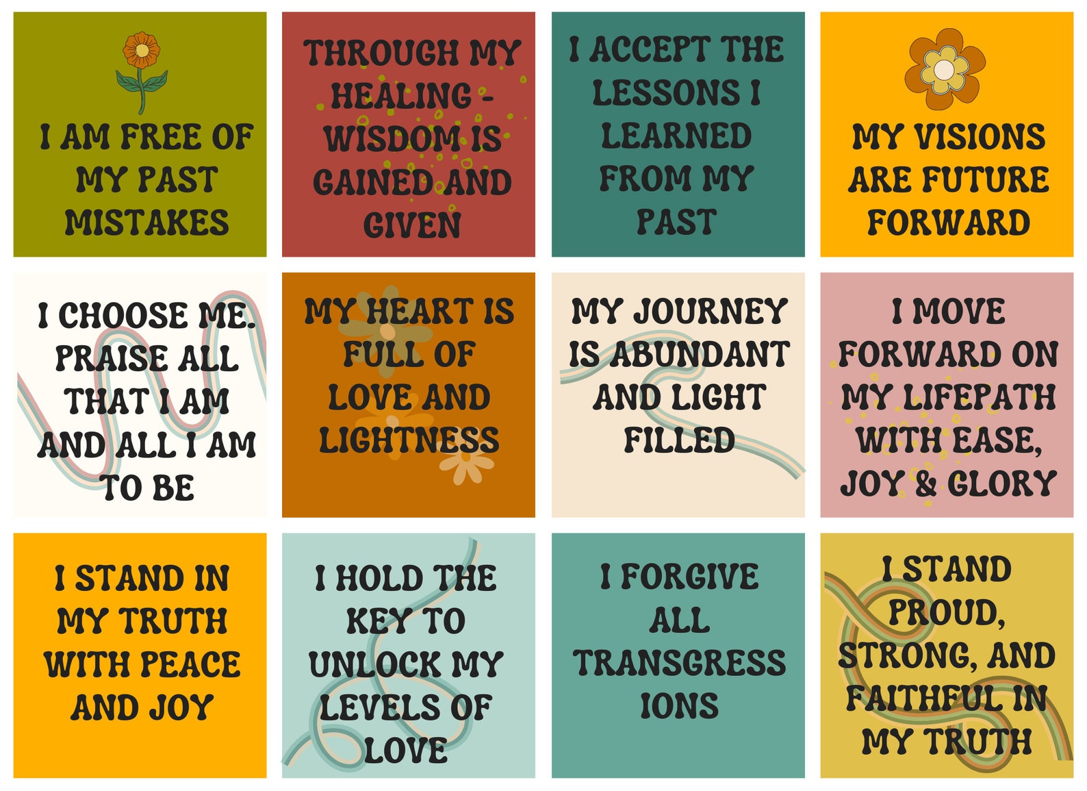 Forgiveness Cards, Gratitude, Affirmation, Printable, Healing, Love ...