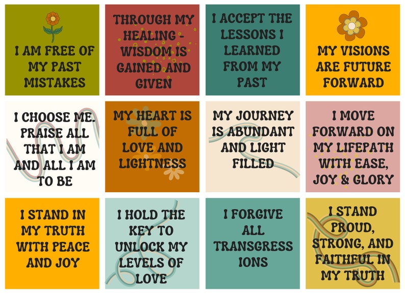 Forgiveness Cards, Gratitude, Affirmation, Printable, Healing, Love ...