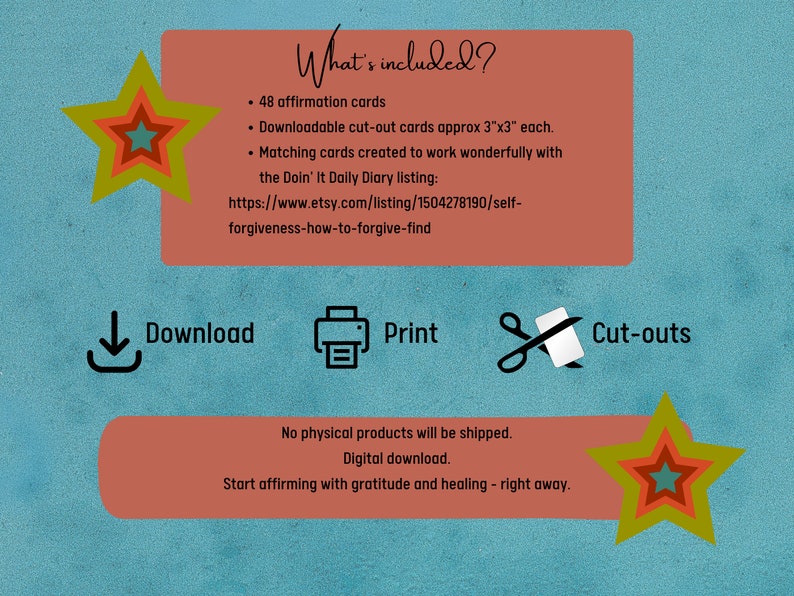 Forgiveness Cards, Gratitude, Affirmation, Printable, Healing, Love ...