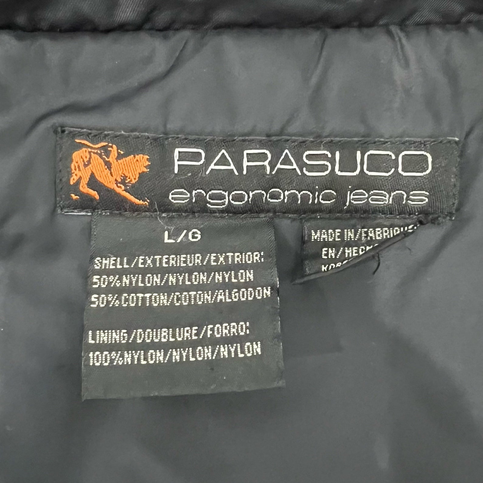 Parasuco Denim Cult Black Button Front Bomber Jacket Size L Detachable ...