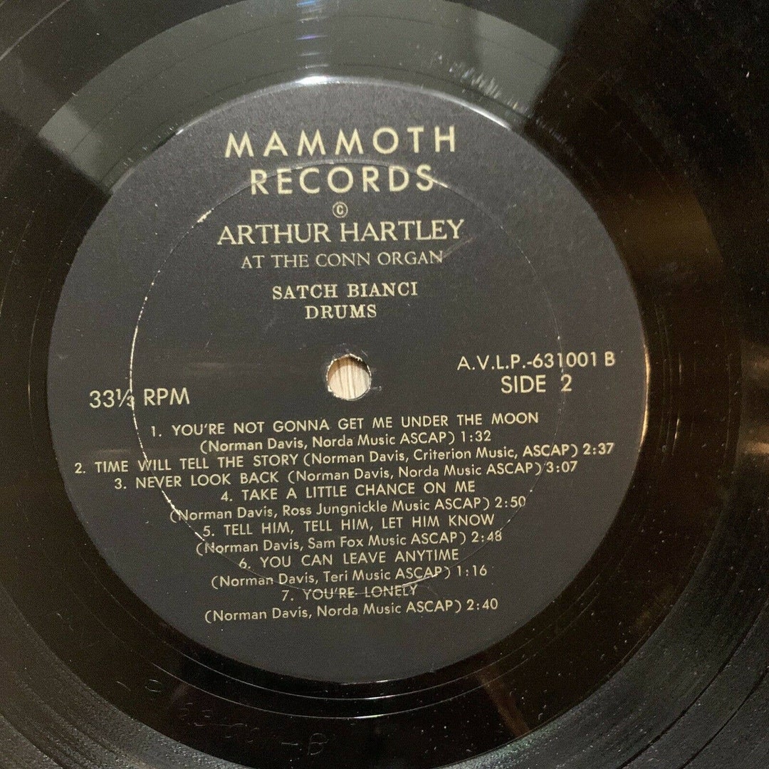 Arthur Hartley Hands Across the Sea Norman Davis Vinyl Mammoth Records ...