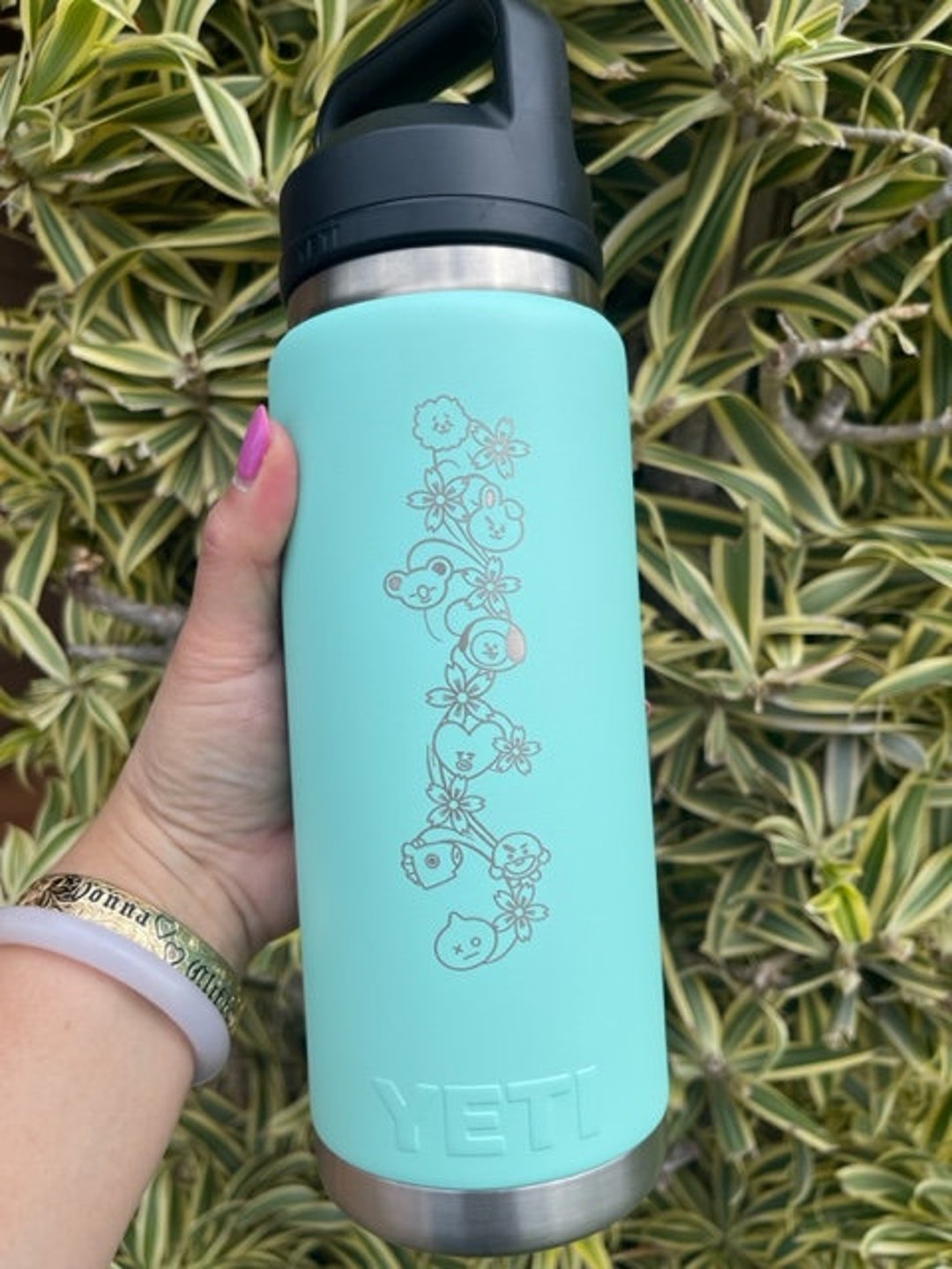 Mint Kawaii BT21 Sakura Design Laser Engraved Yeti 26 Oz. Bottle - Etsy