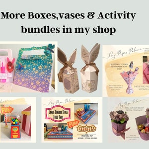 Movie Tray Template , Canva Party Favor Movie Box Template Bundle ...