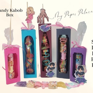 Candy Kabob Box Blank Templates, Large Small Candy Stick Display Box ...