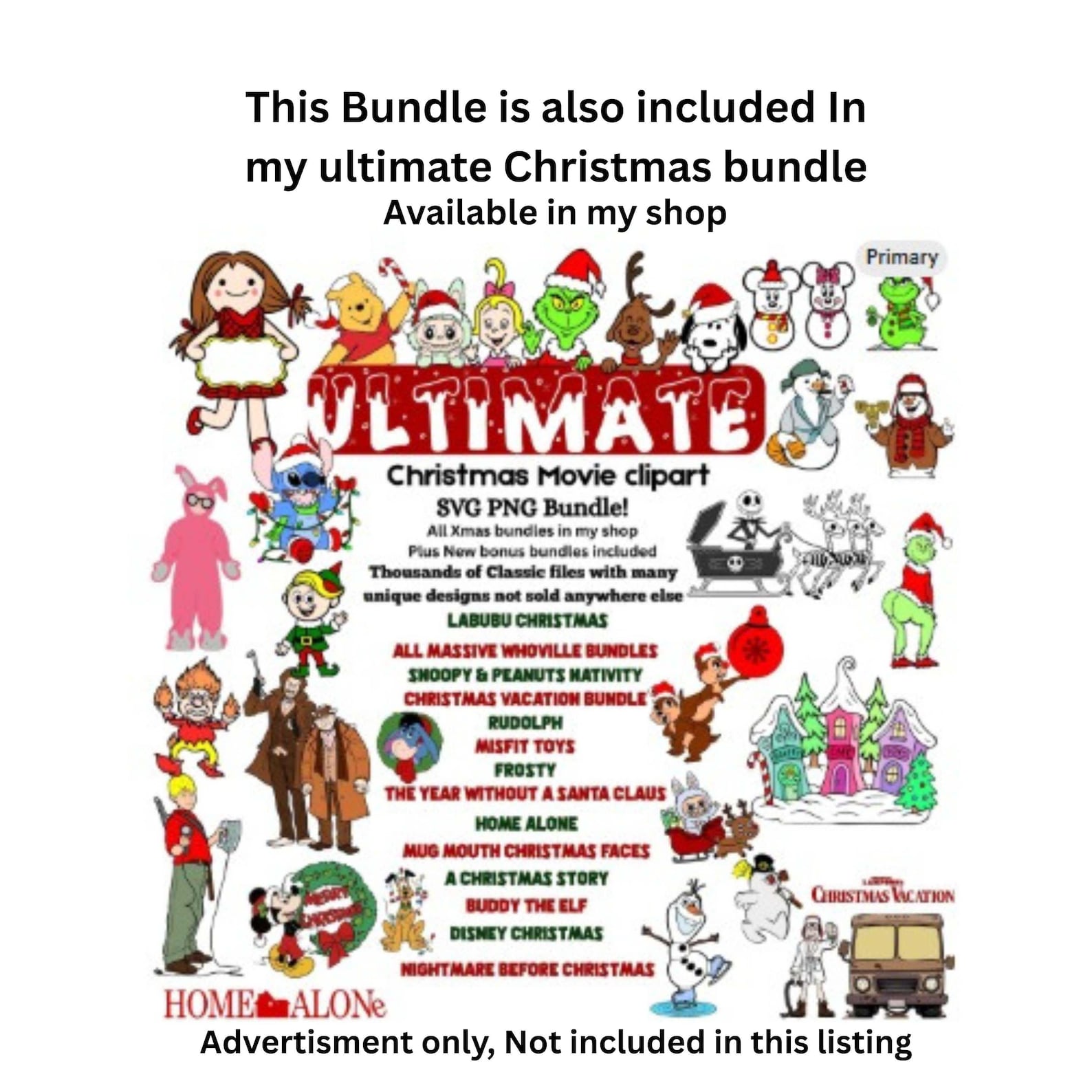 Christmas TV SVG Bundle , Christmas Film SVG Bundle, Huge Christmas Svg ...