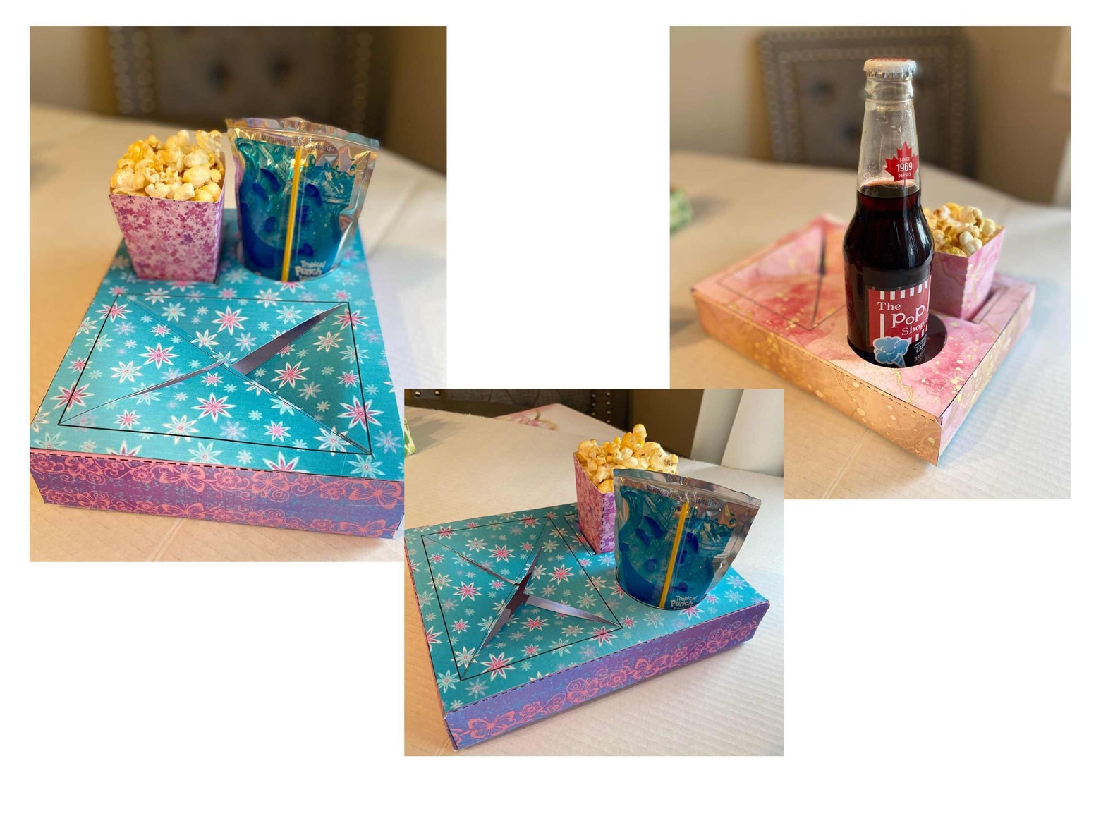 Pretty in Pink Tray Printable PDF , Popcorn Tray, Party Favor Treat ...