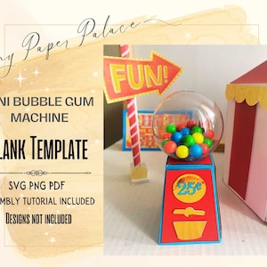 Mini Bubblegum Machine Svg Png Dxf Eps Pdf , Gumball Machine Party ...