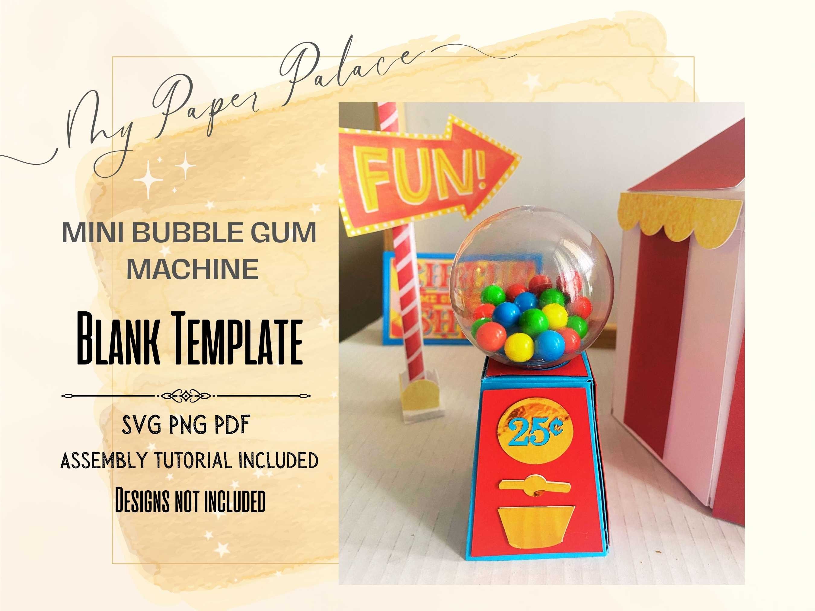 Mini Bubblegum Machine Svg Png Dxf Eps Pdf , Gumball Machine Party ...