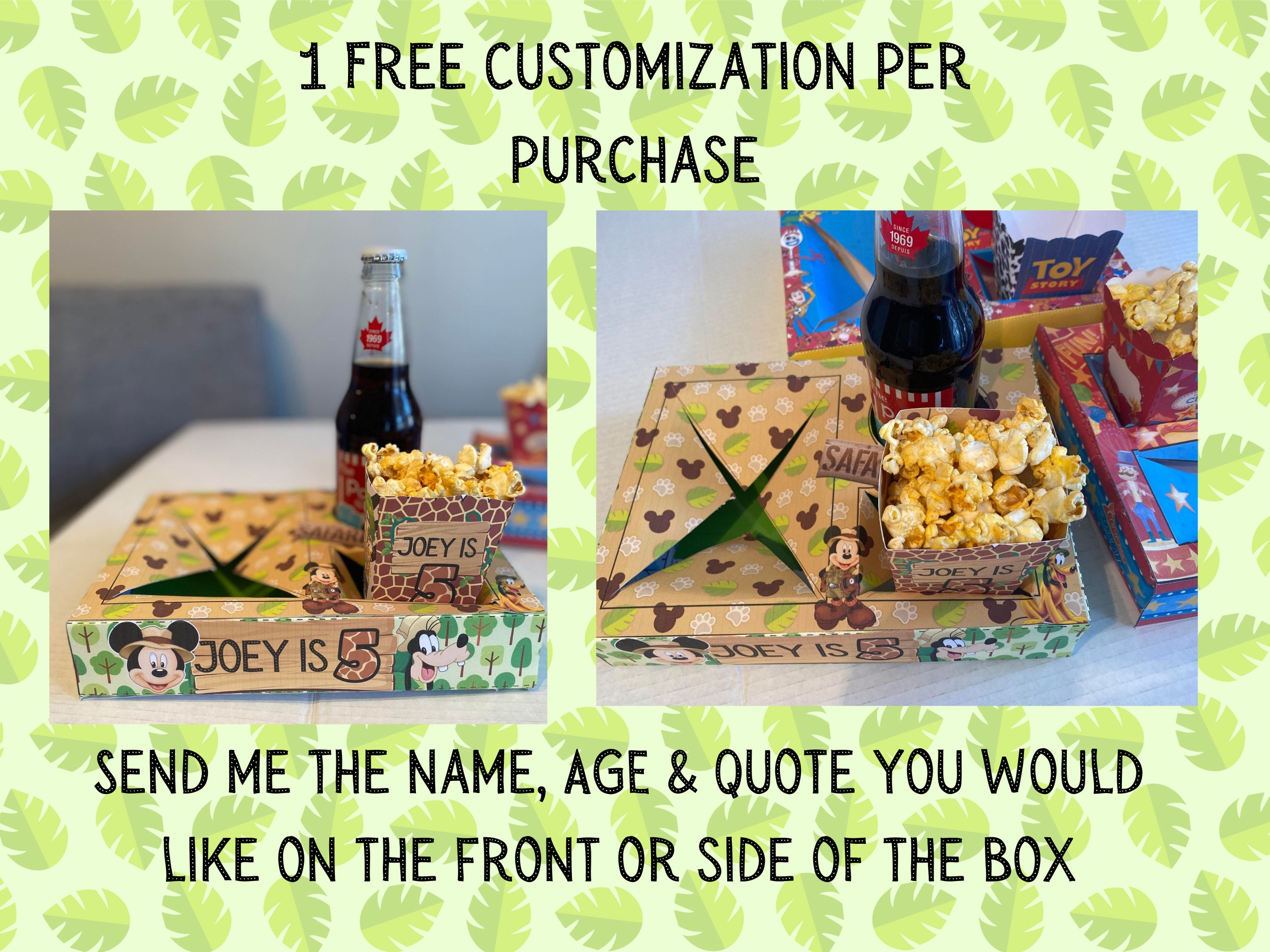 Printable Circus Concession Stand Box, Carnival Party Popcorn Tray ...
