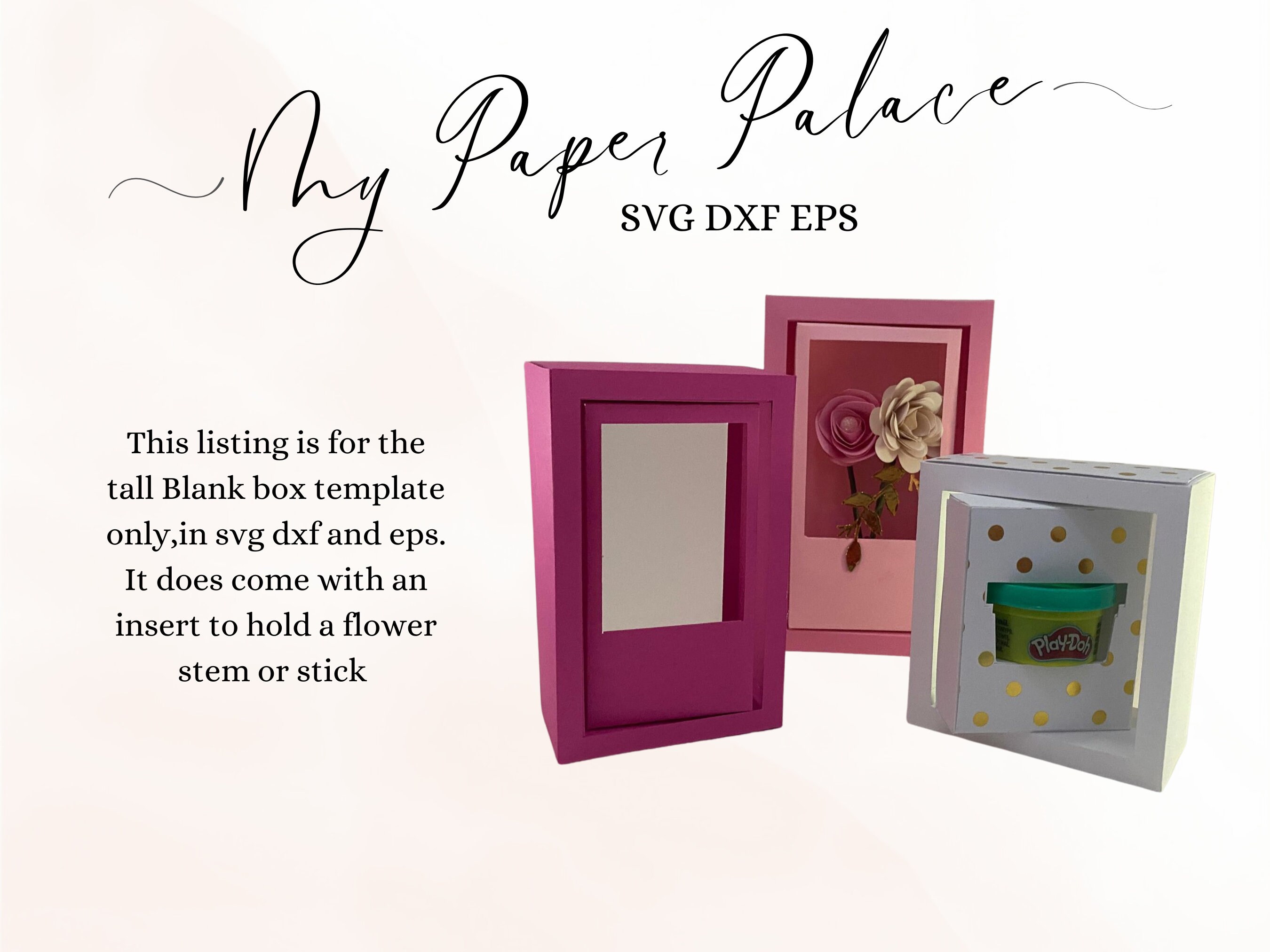 Printable 3d Birthday Card , Tall Spinning Box Template Svg Dxf Eps ...