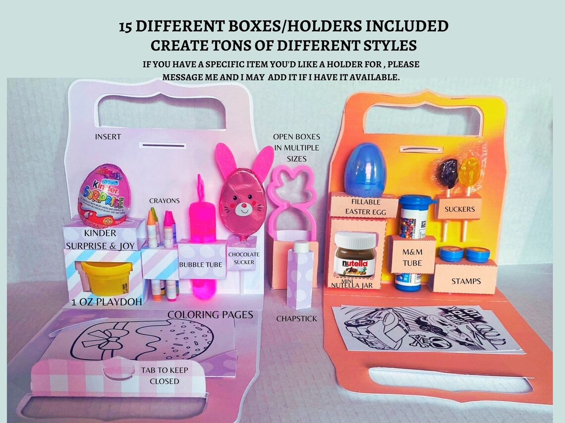 Crayon Activity Box Template, Kinder Egg Holder, Bubble Tube Box Svg ...